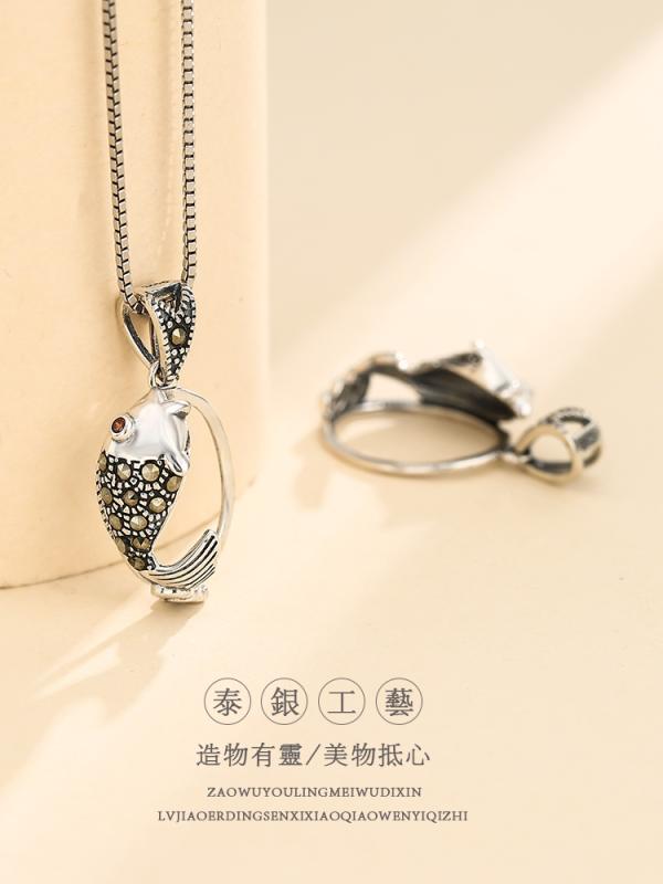 【楽天市場】空枠 ペンダント アクセサリー ネックレス パーツ チャーム ハンドメイド DIY S925 おしゃれ キラキラ ラインストーン レトロ 鯉 銀：way-ugo