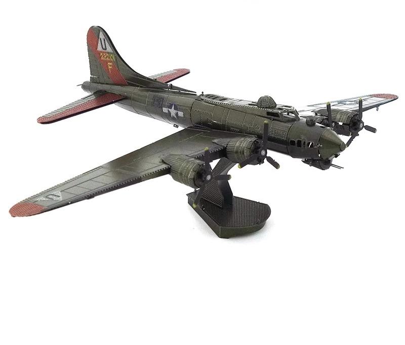 【楽天市場】立体 パズル 大人 3d メタル アイアン 金属 アート DIY おもちゃ 組立 モデル B17爆撃機 カラー 飛行機 接着剤不要 ...