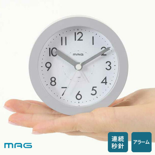 【楽天市場】ノア精密 MAG マグ 電子音目覚まし時計 ルント グレー T-640 GY-Z：Webby