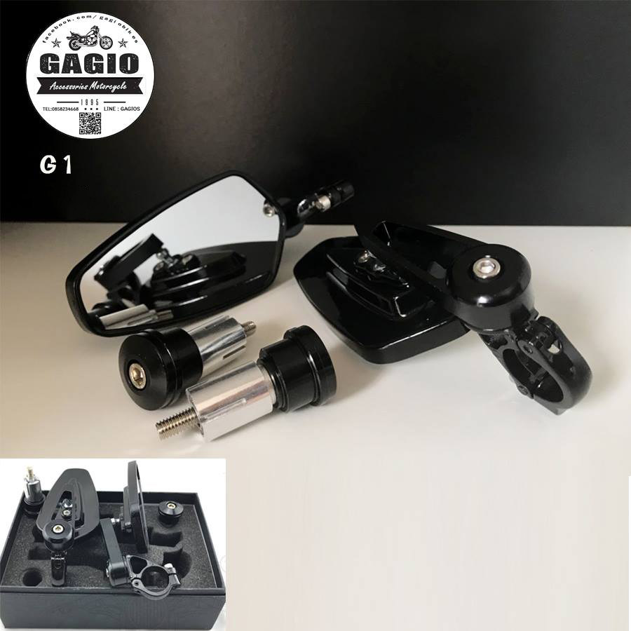 【楽天市場】GAGIO MOTOR PARTS ガジオモーターパーツ Hand-finished side mirrors. バーエンドミラー ...