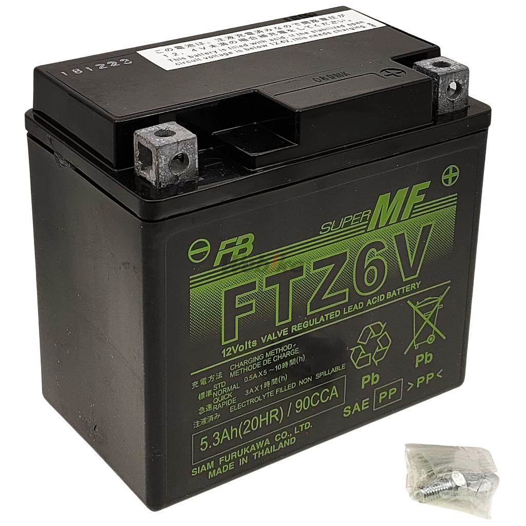 【楽天市場】古河バッテリー フルカワバッテリー FTZ6V 12V制御弁式 (VRLA) バッテリー (FTシリーズ) CBR125 タクト ...