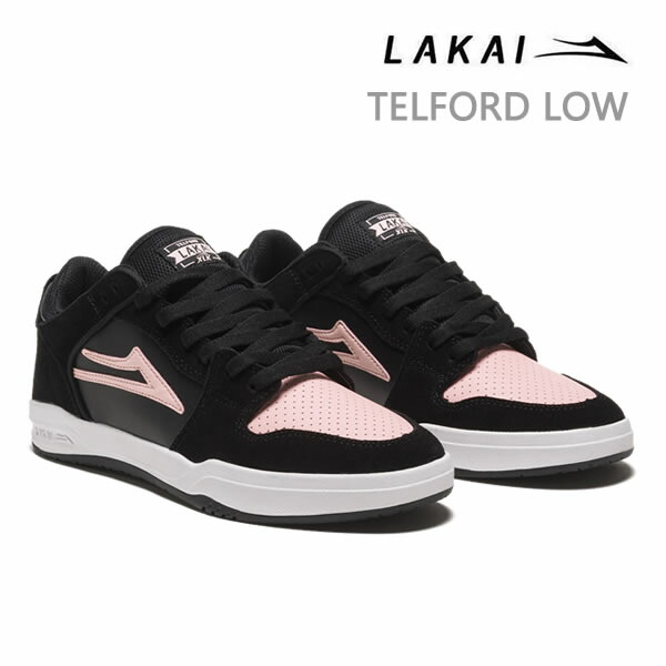【楽天市場】ラカイ スニーカー LAKAI TELFORD LOW BLACK/PINK SUEDE テルフォード ラカイ スケシュー【w81 ...