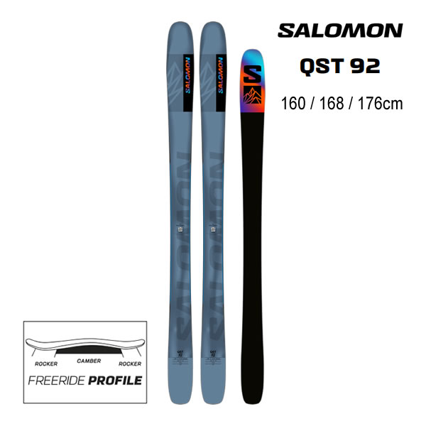 【楽天市場】サロモン スキー板 2025 QST 92 スキー板 単品 (板のみ) L47232400 キューエスティー92 salomon ski 24-25 日本正規品【L2】【代引不可 ...