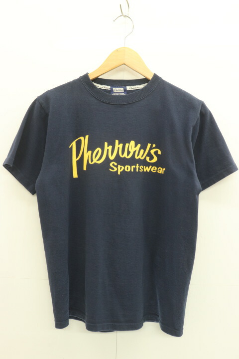 【楽天市場】【中古】PHERROW'S メンズTシャツ 38 プリントTシャツ PHERROW'S 38 紺 ネイビー プリント：Style（ブランド古着のスタイル）