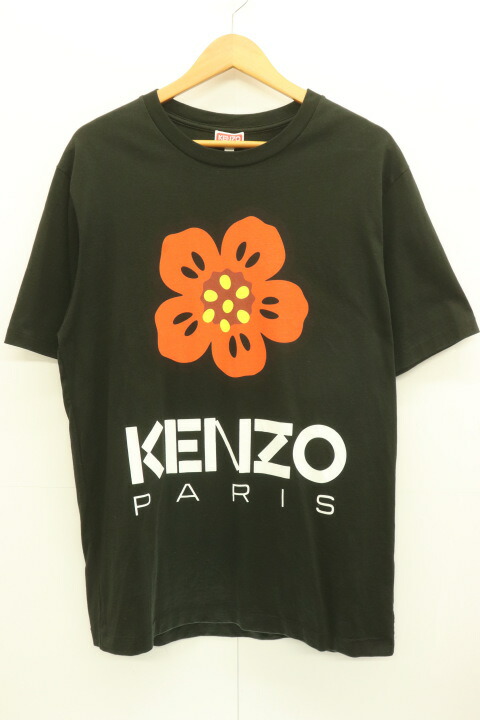 【楽天市場】【中古】 KENZO メンズTシャツ M 'BOKE FLOWER' クラシックTシャツ KENZO M 黒 ブラック プリント：Style（ブランド古着のスタイル）