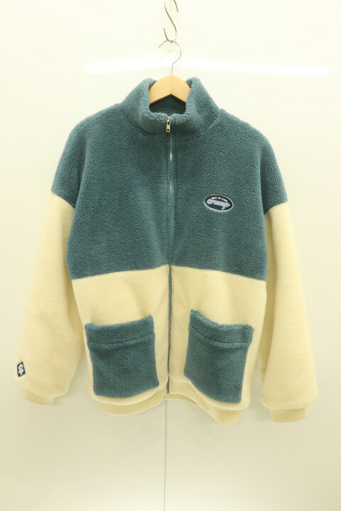 【楽天市場】【中古】 Crump メンズフリースジャケット M CRUMP LOGO BOA FLEECE JACKET Crump M 青 ...