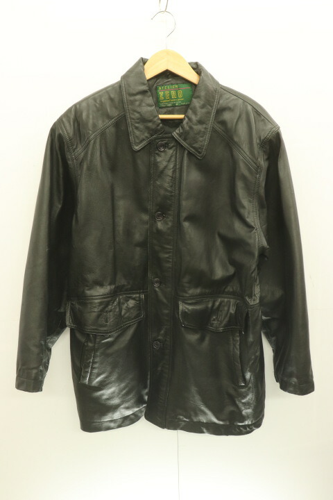 【楽天市場】【中古】 ATELIER ZERO メンズレザージャケット M レザージャケット ATELIER ZERO M 黒 ブラック 無地：Style（ブランド古着のスタイル）