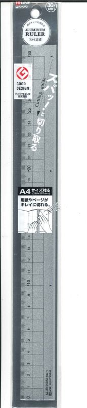 【楽天市場】【メール便OK】クツワ アルミ定規30cm シルバー XS04SV：web-TENSHINDO