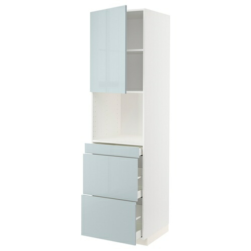 【楽天市場】[IKEA/イケア/通販]METOD メトード / MAXIMERA マキシメーラ ハイキャビネット 電子レンジ用 扉/引き出し3 ...