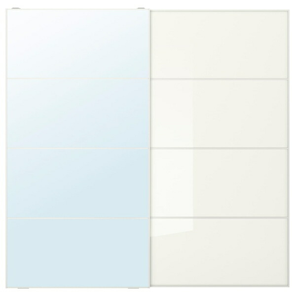 【楽天市場】[IKEA/イケア/通販]AULI アウリ / FARVIK フェールヴィーク 引き戸 2枚組, ミラーガラス/ホワイトガラス[3 ...