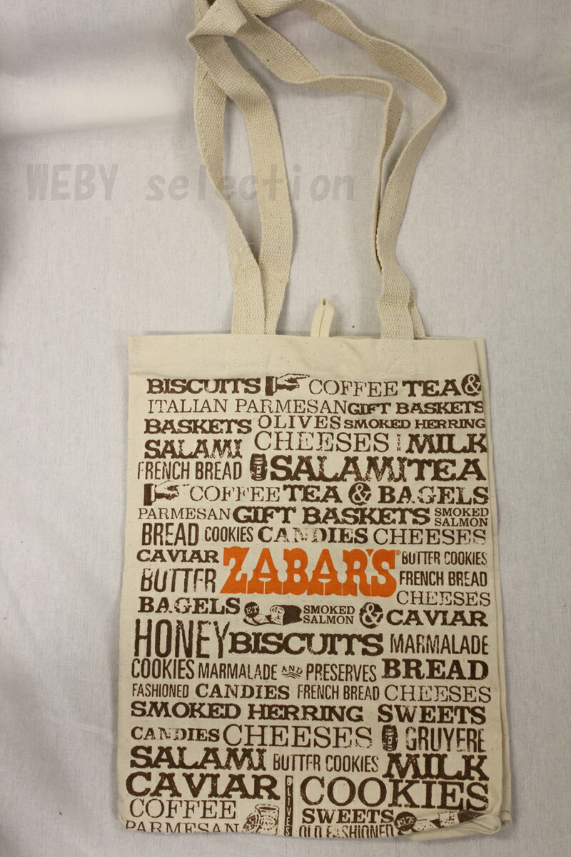 【楽天市場】【ZABAR'S】Zabar's Canvas Imprinted Tote Bag large（ゼイバーズ キャンバストート ...