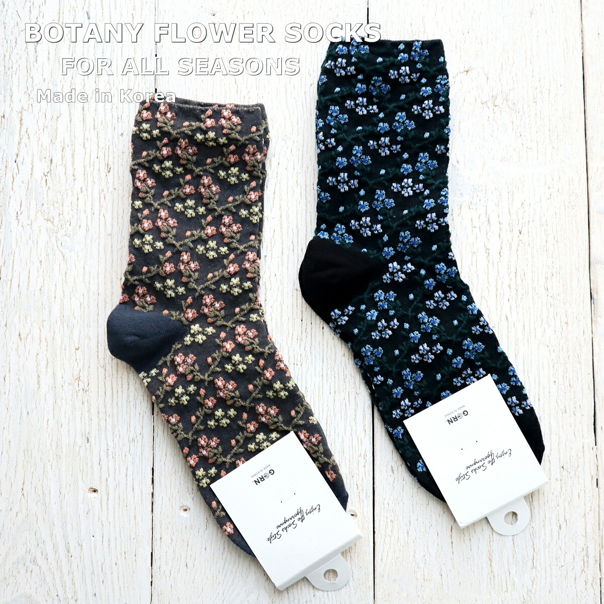 【楽天市場】【5％OFFクーポン配布中】【追跡メール便送料無料】【今だけポイント2倍★】BOTANY FLOWER SOCKS ボタニー ...