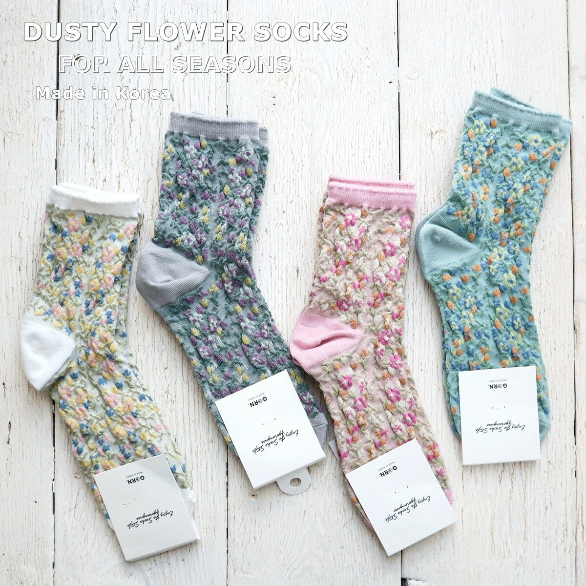 【楽天市場】【5％OFFクーポン配布中】【追跡メール便送料無料】【今だけポイント2倍★】DUSTY FLOWER SOCKS ダスティフラワー ...