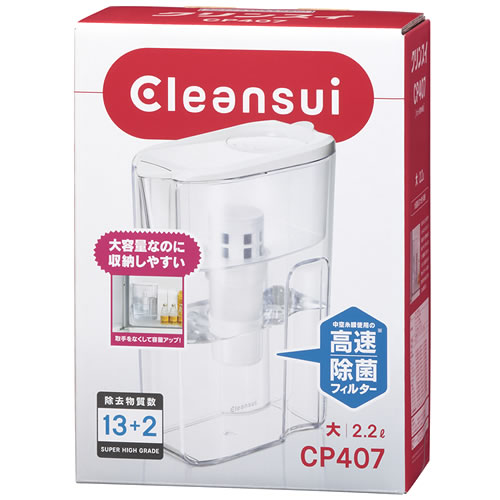 【楽天市場】三菱ケミカルクリンスイ クリンスイ ポット型浄水器 CP407-WT (1個) Cleansui：ドラッグストアウェルネス