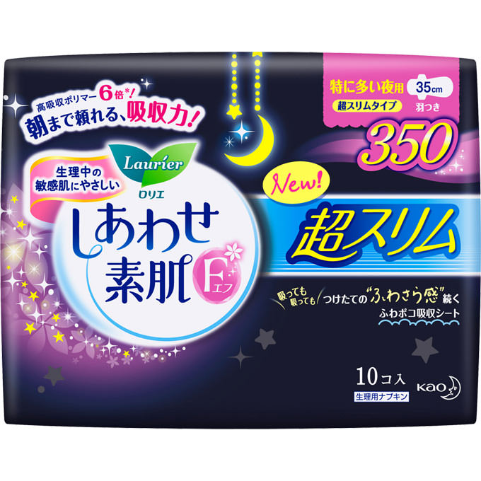 【楽天市場】花王 ロリエしあわせ素肌S夜350羽付 10個【税込3980円以上で送料無料】 B1：ウェルパーク楽天市場店