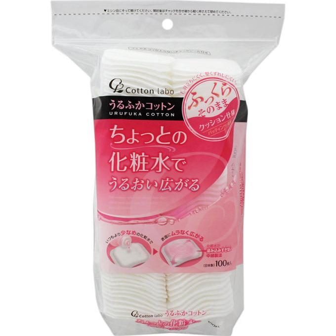 【楽天市場】コットンL うるふかコットンパフ 100枚 ウェルパーク B1：ウェルパーク楽天市場店