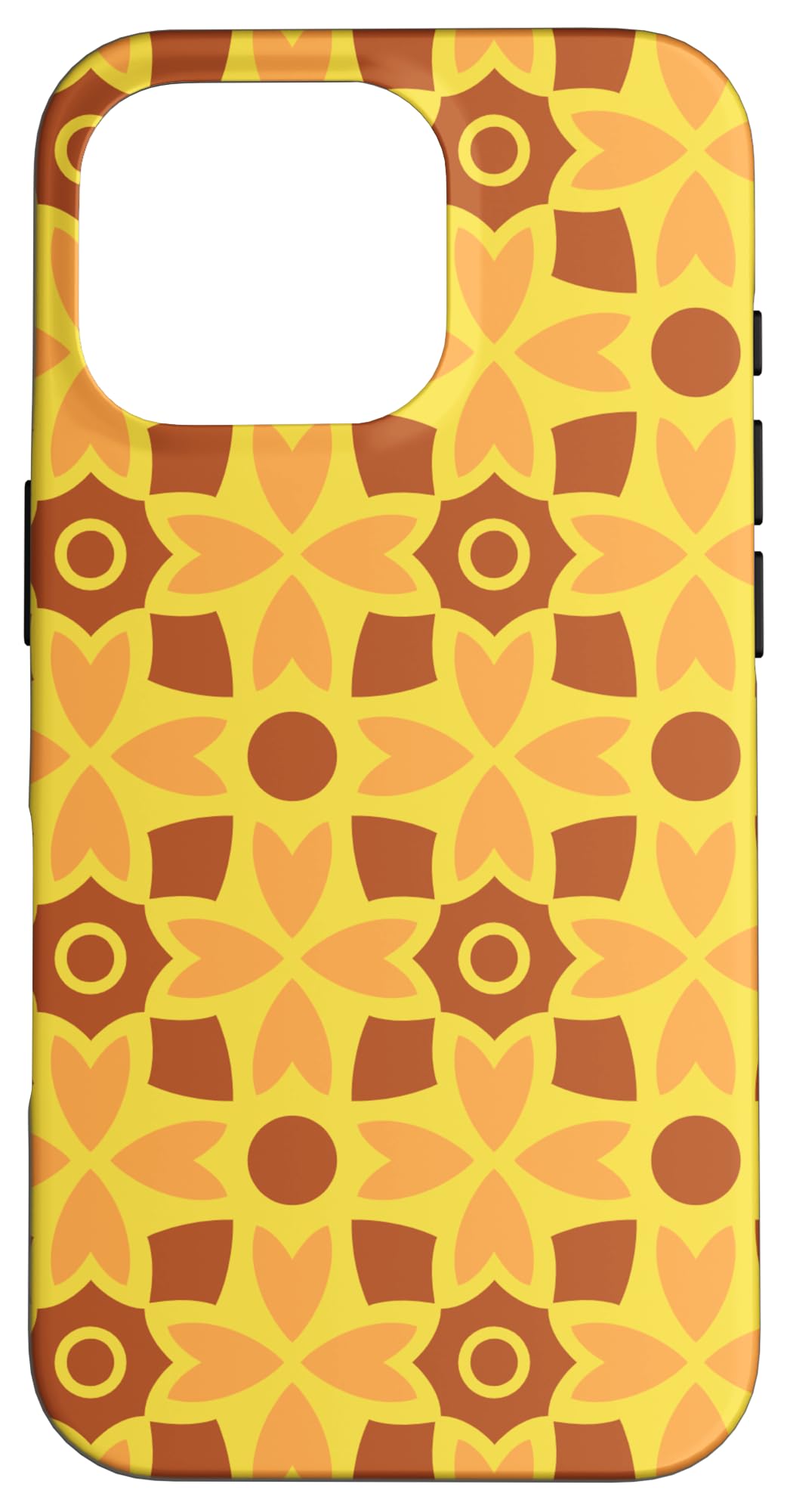 【楽天市場】iPhone 16 Pro Mustard Yellow Brown Star Circle Batik Mosaic ...
