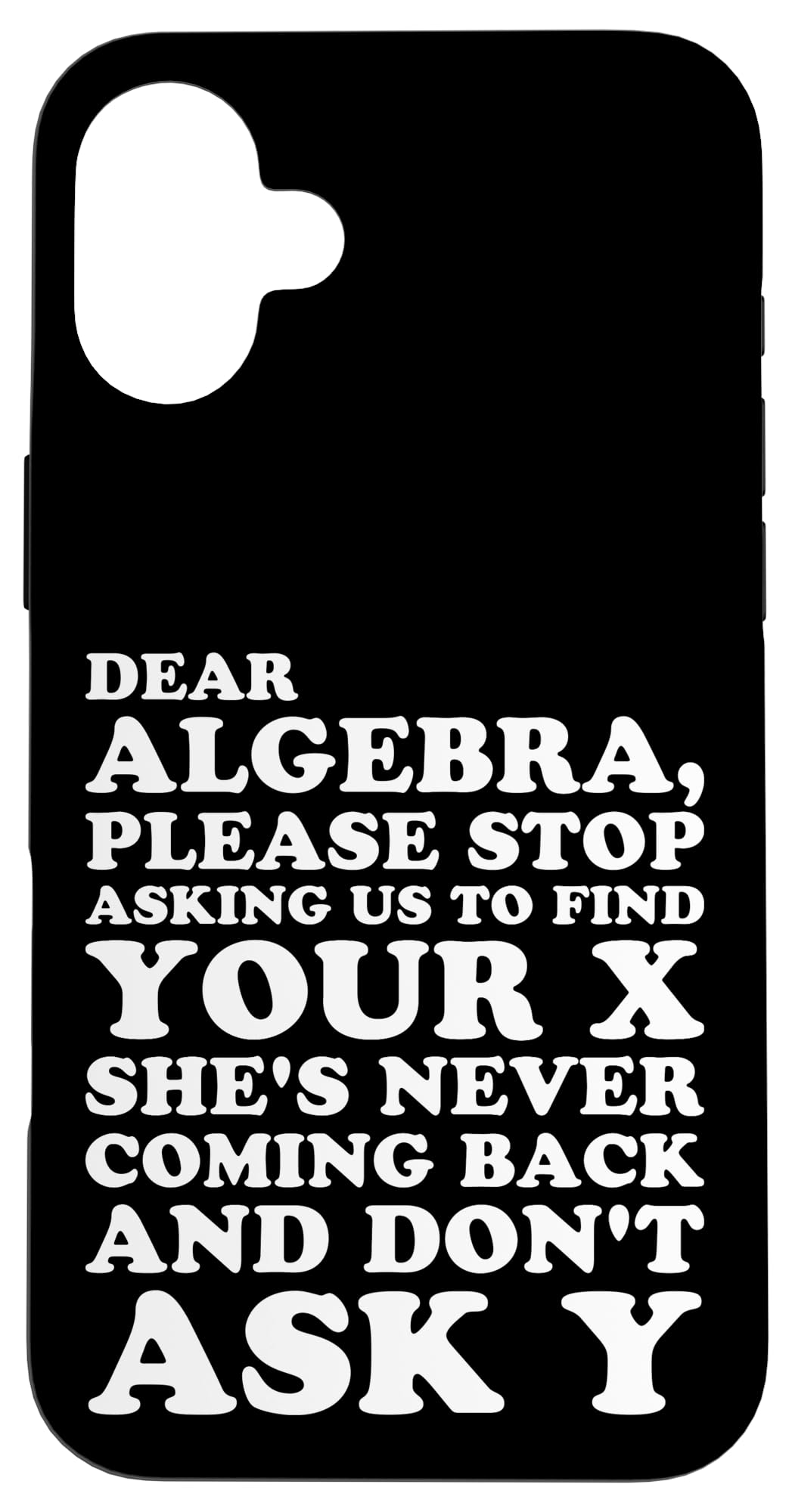 【楽天市場】iPhone 16 Plus Dear Algebra Find X and Ask Y 面白い数学ジョーク スマホケース：WES ...