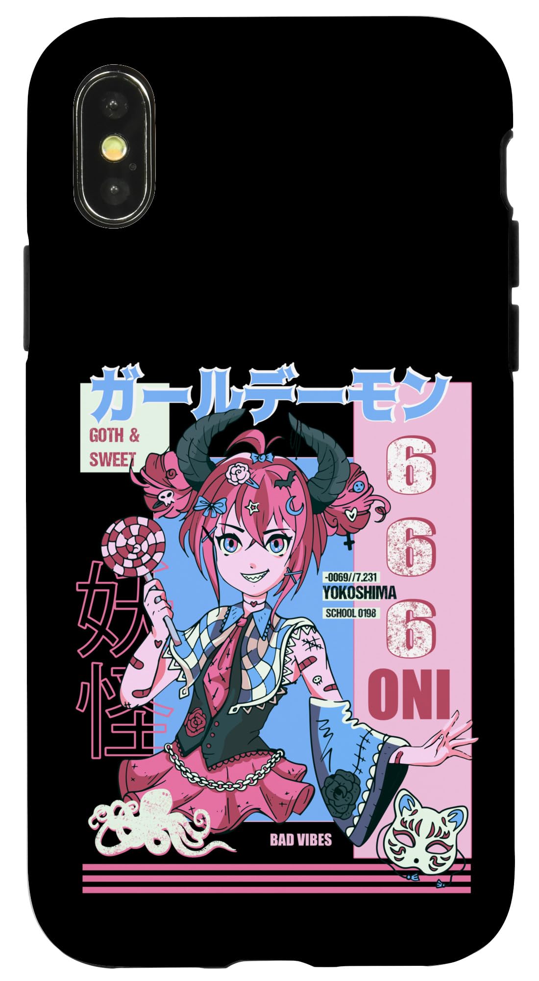 【楽天市場】iPhone X/XS Anime Demon Girl Japanese Aesthetic Waifu Oni Girl ...