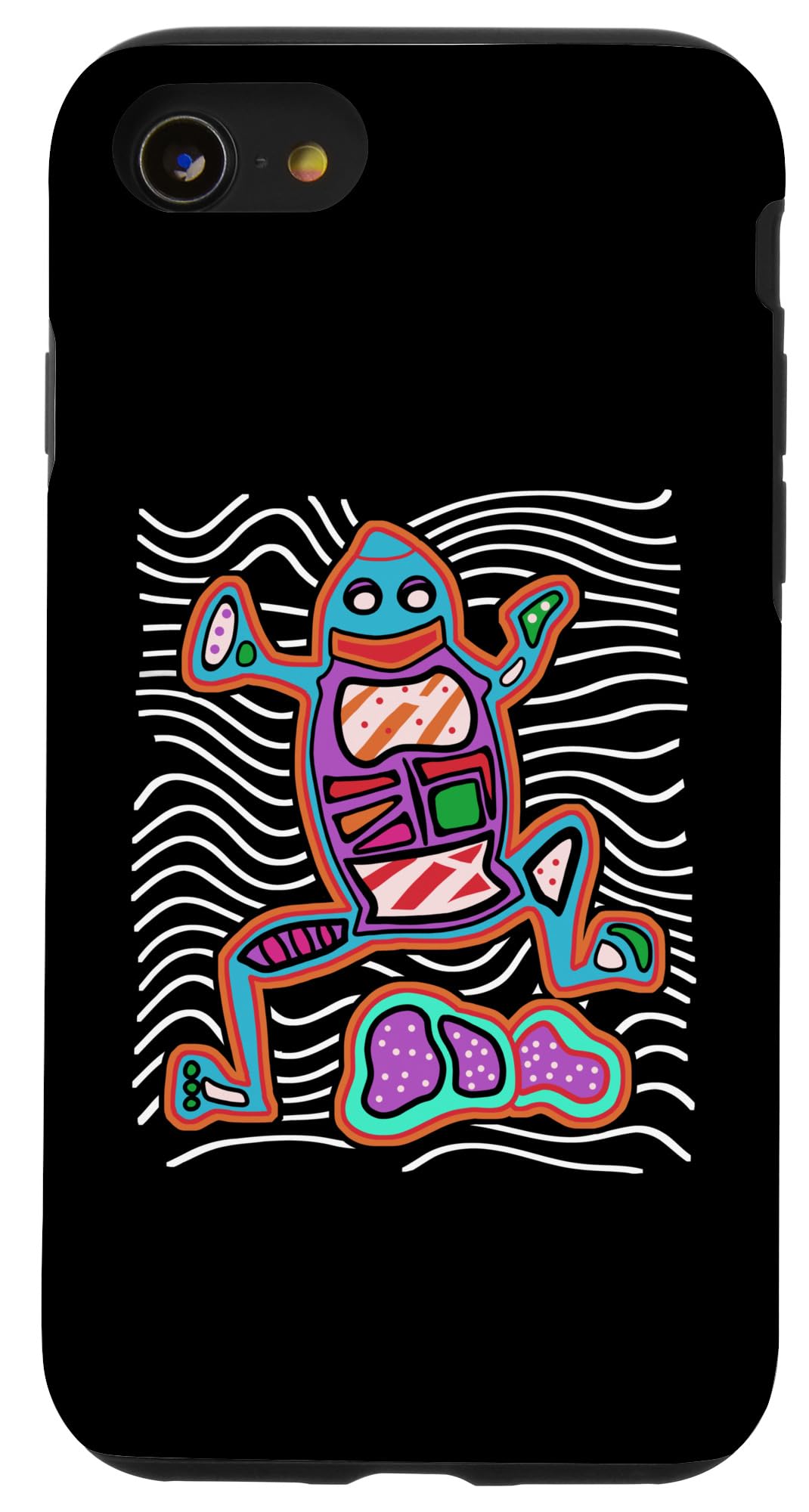 【楽天市場】iPhone SE (2020) / 7 / 8 Panama Kuna Tribe カエルのヒキガエルモラ アート スマホケース ...