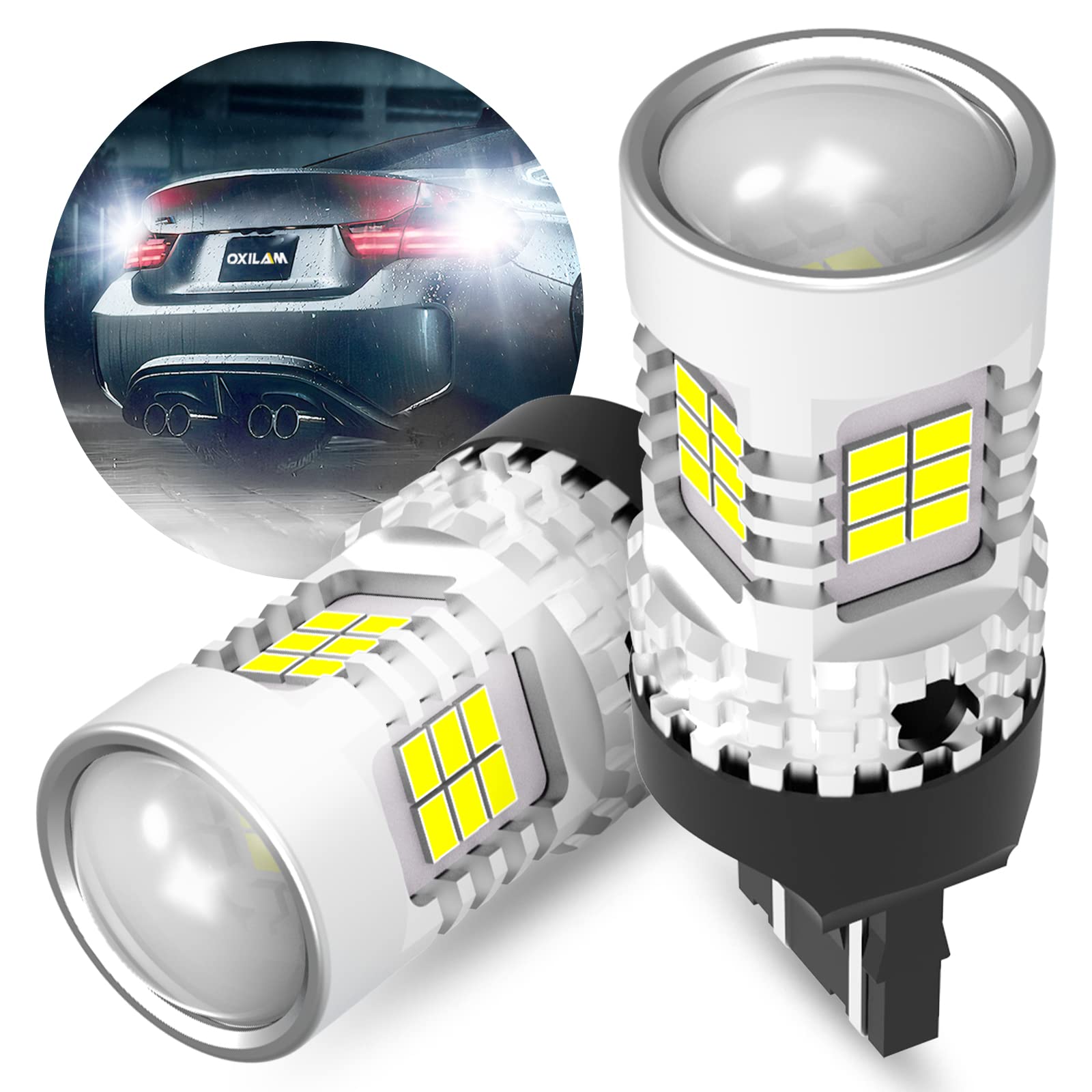 【楽天市場】OXILAM T20 led バックランプ T20 ダブル球 ledホワイト6000k 爆光 DC12V車用 T20 led ...