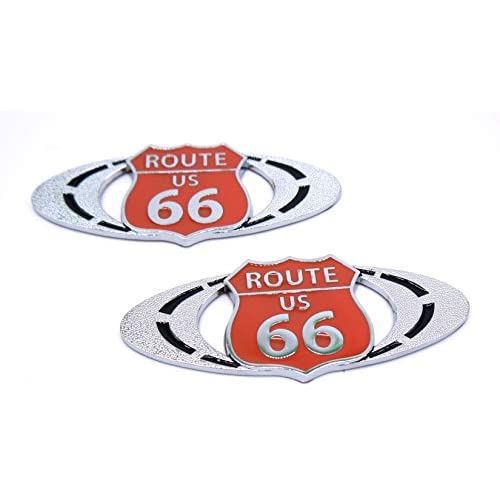 【楽天市場】エンブレム ルート66 金属製 Route66 レトロ ステッカー ルート Route 66 2個セット 車 小さめ：WES STORE