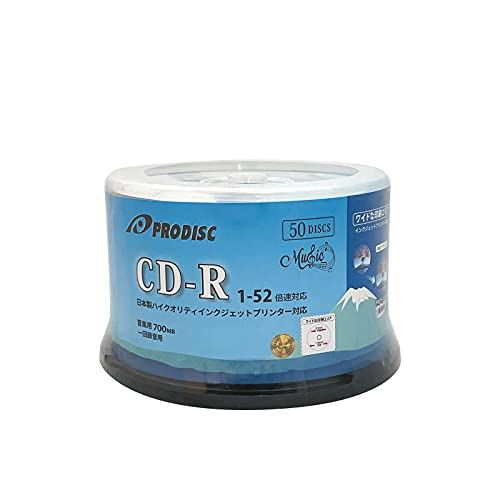 【楽天市場】Prodisc CD-R 音楽 1回録音用 700MB 50枚 スピンドル 1-52倍速 ホワイトレーベル：WES STORE