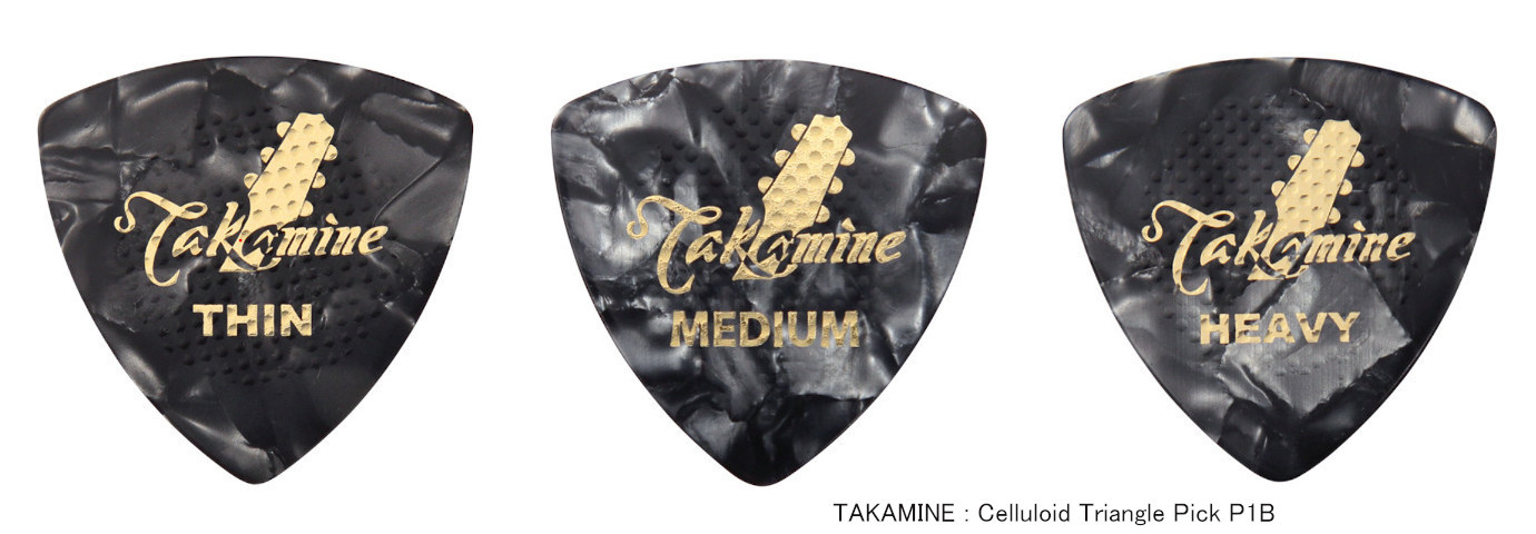 【楽天市場】TAKAMINE Celluloid Triangle Pick P1B (Black Pearl)《タカミネ》セルロイド ...