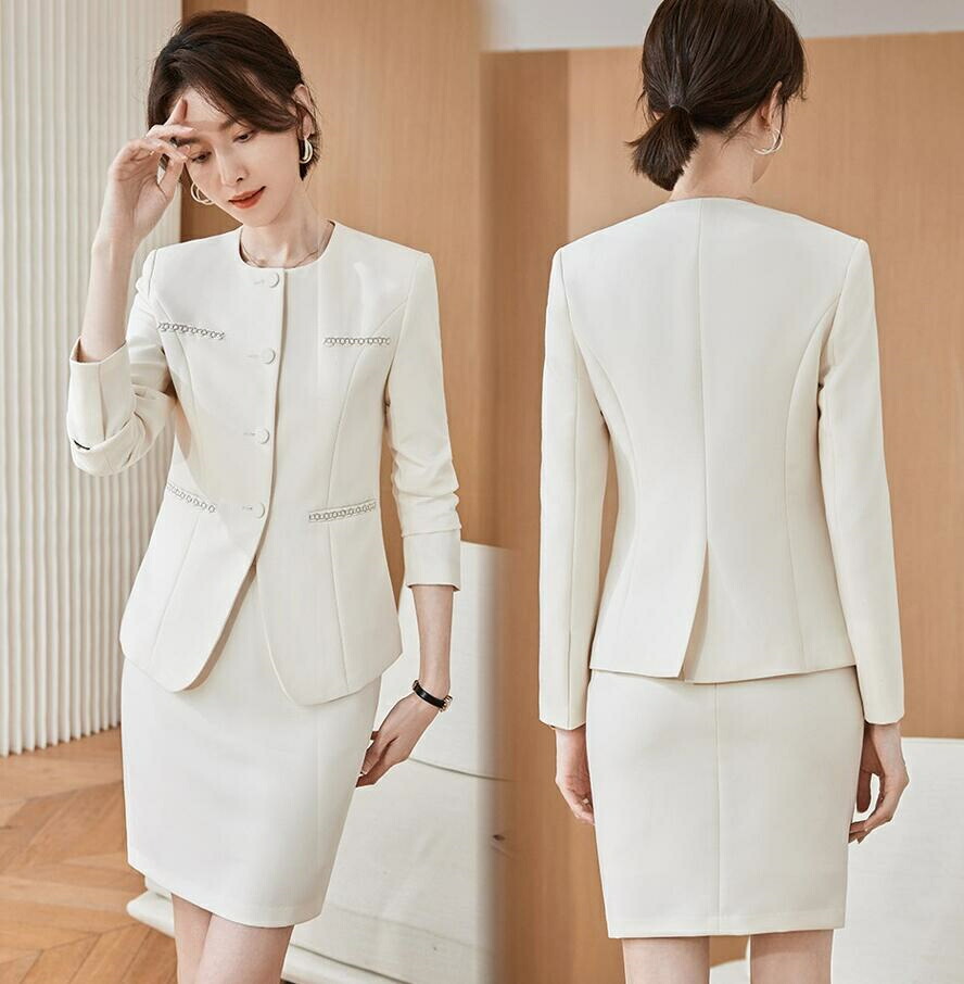 【楽天市場】セットアップ レディース 長袖 ジャケット スカート 上下セット スカートスーツ 2点セット テーラード ビジネススーツ ショート ...