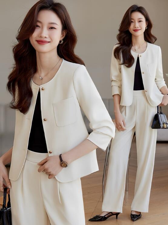 【楽天市場】【送料無料】【ノーカラージャケット】【ノーカラージャケット+ワイドパンツ】自宅で洗える セットアップ レディース スーツ 2点 ...