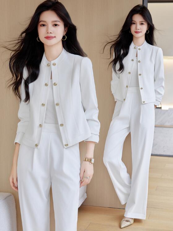 【楽天市場】送料無料ショート丈【テーラードジャケット】【ジャケット+ゆるパンツ】自宅で洗える パンツスーツ 結婚式 発表会 謝恩会 卒業式 ...