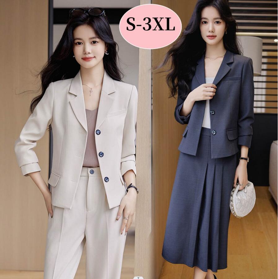 【楽天市場】送料無料 2点セット【ショート丈ジャケット+スカート】【ショート丈ジャケット+パンツ】自宅で洗える カジュアルスーツ 発表会 謝恩 ...