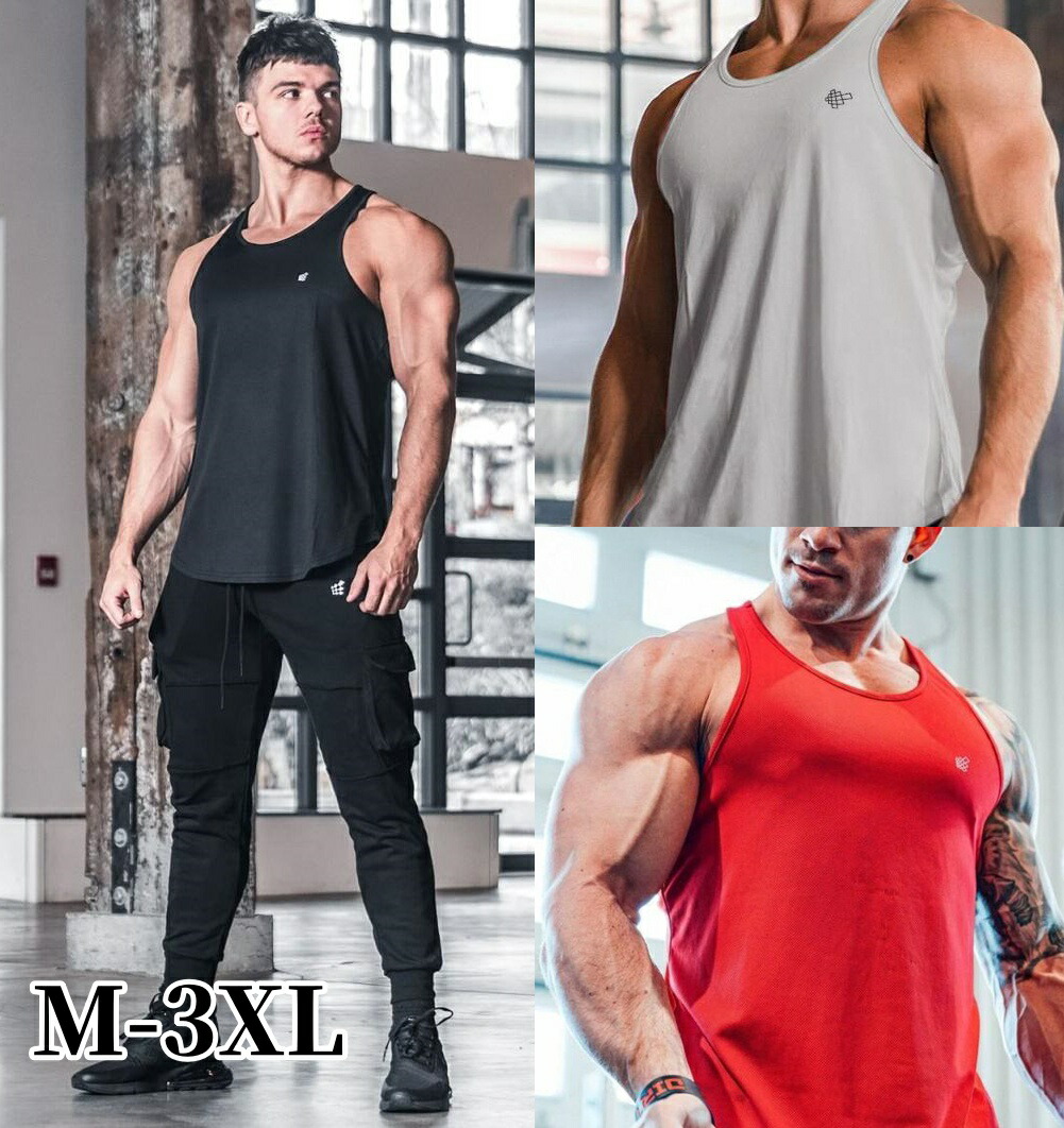 【楽天市場】9color タンクトップ メンズ ランニングシャツ 速乾 夏服 カジュアル おしゃれ トレーニングウエア スポーツ フィットネス ジム 筋トレ メッシュトップス ノースリーブT ...