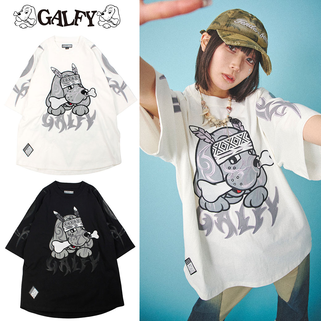 【楽天市場】GALFY ガルフィー 部族長Tシャツ 正規品 Tシャツ 半袖 TEE ユニセックス ストリート オーバーサイズ レディース メンズ 90年代 大きめ ゆったり オーバーサイズ ...