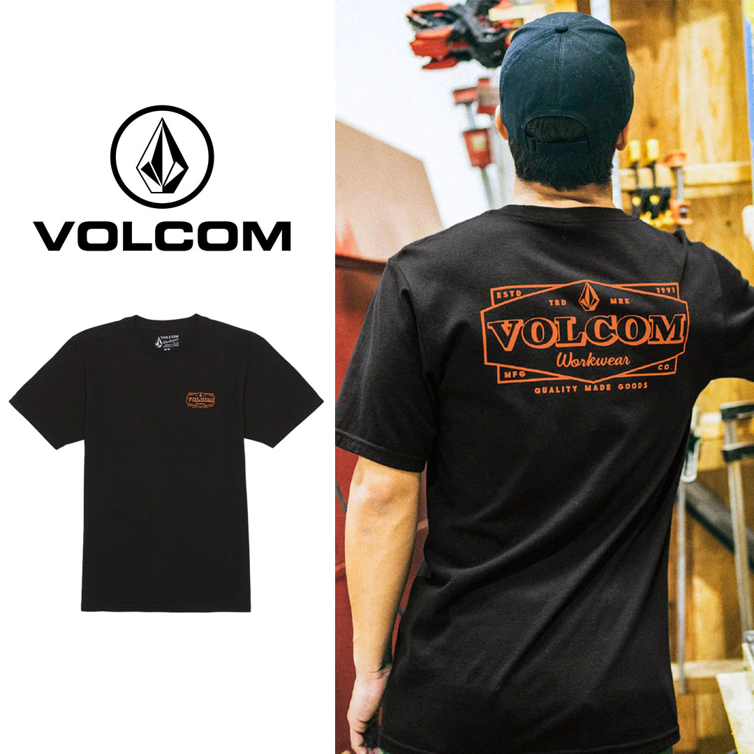 【楽天市場】VOLCOM ボルコム Workwear Union Short Sleeve Tee - Black 送料無料 20代 30代 ...