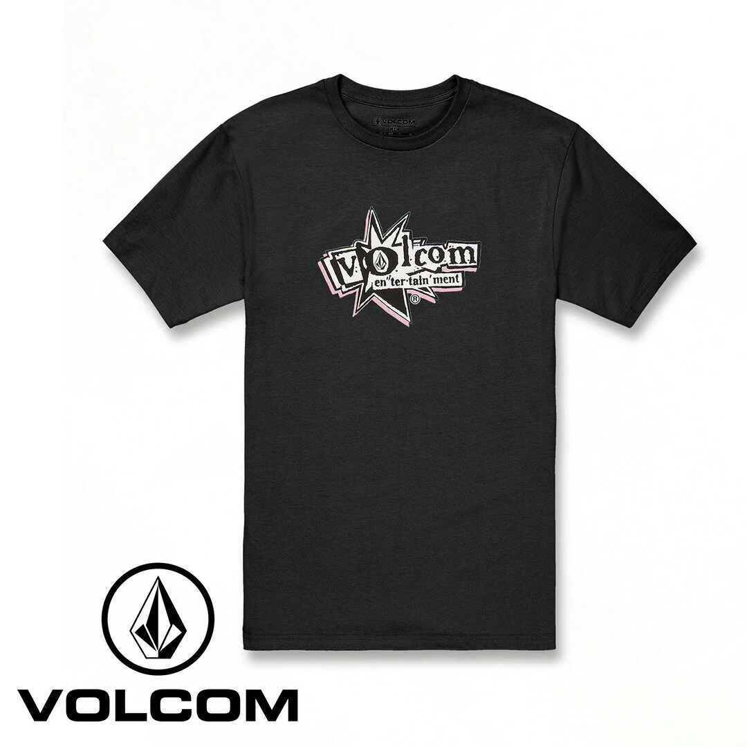 【楽天市場】VOLCOM ボルコム Tシャツ VOLCOM ENTERTAINMENT SHORT SLEEVE SHIRT - BLACK ...