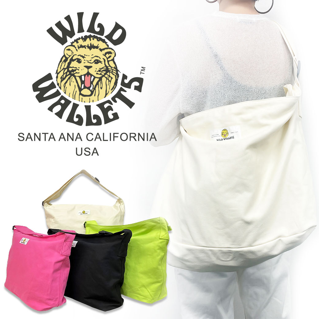 【楽天市場】WILD WALLETS (ワイルドウォレット) キャンバスラージショルダーバッグ (WW-018) コットン 綿100％ 大容量 ...