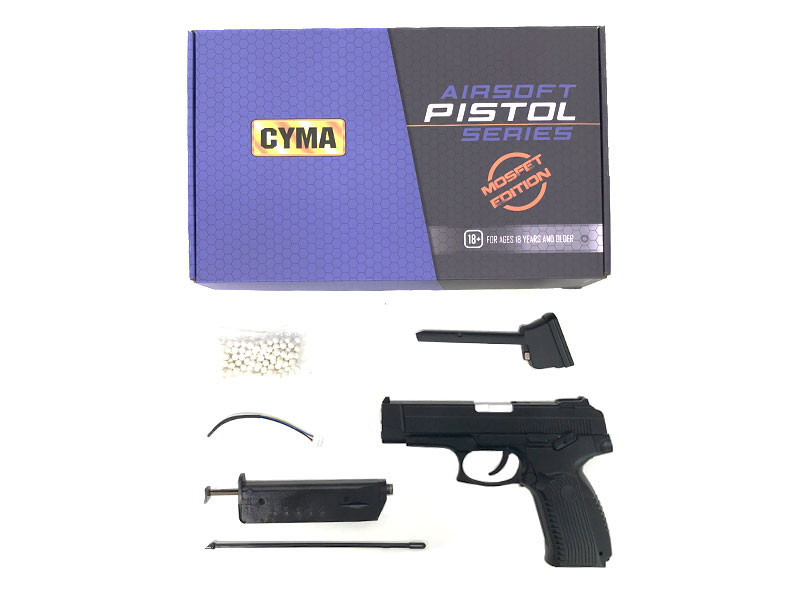 【楽天市場】【新品】[CYMA] MP-443 電動ブローバックハンドガン BK CM136〔夏のボーナス！〕：エアガンドットジェーピー