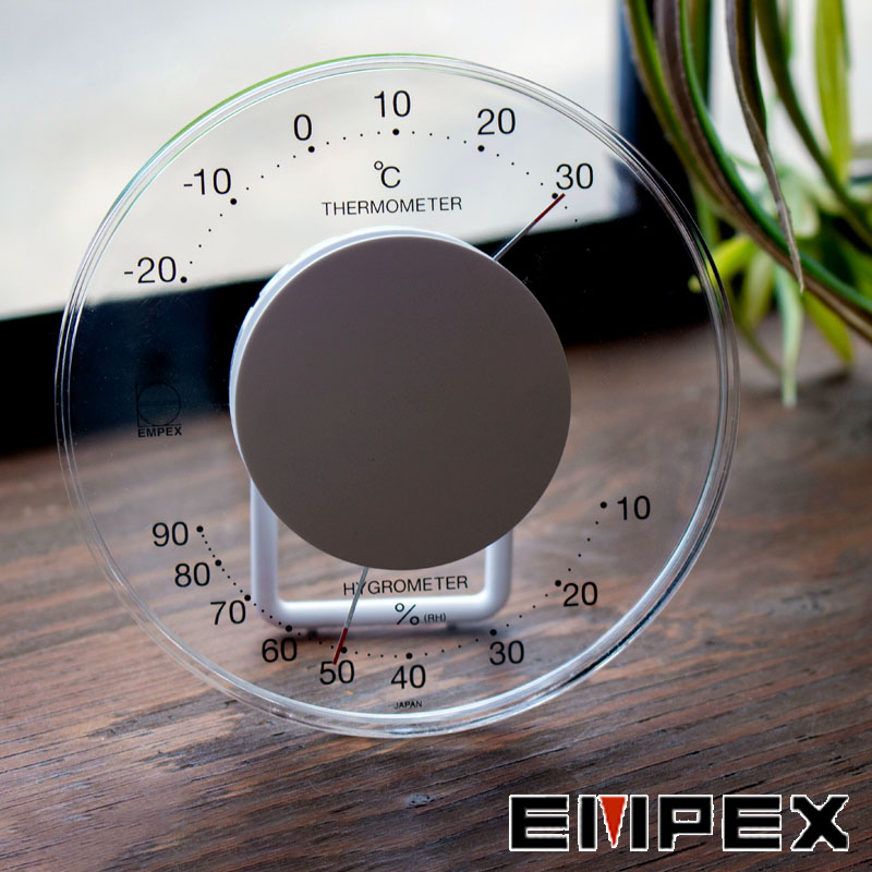 【楽天市場】エンペックス EMPEX 温度計 湿度計 気象計 温湿度計 セレナ温・湿度計 セレナ 置き掛け兼用 壁掛け 置き型 卓上用 円型 ...