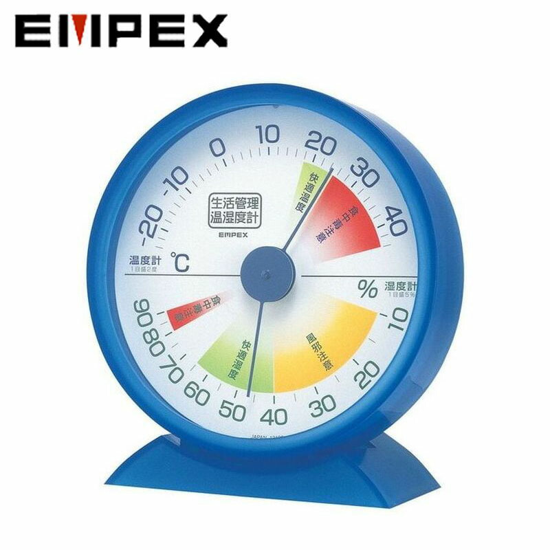 【楽天市場】エンペックス EMPEX 温度計 湿度計 気象計 温湿度計 TM-2426 生活管理温・湿度計 卓上用 置き型 クリアブルー 4961386242605：WHATNOT