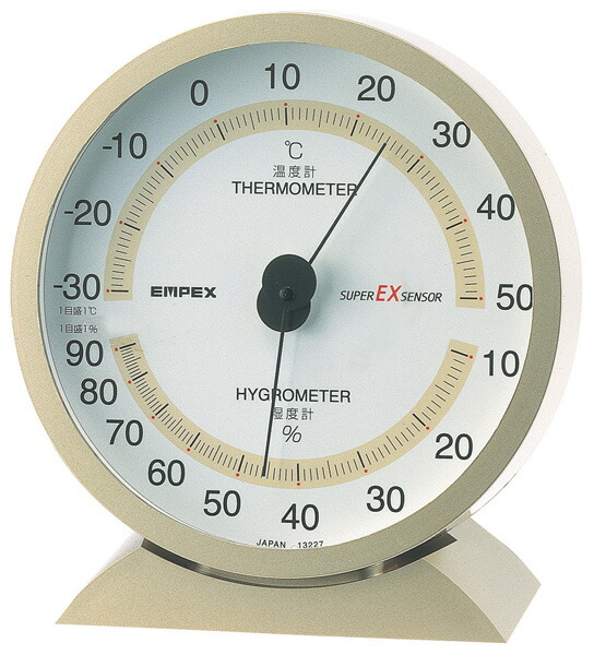 【楽天市場】エンペックス EMPEX 温度計 湿度計 気象計 温湿度計 EX-2718 スーパーEX高品質温湿度計 4961386271803：WHATNOT