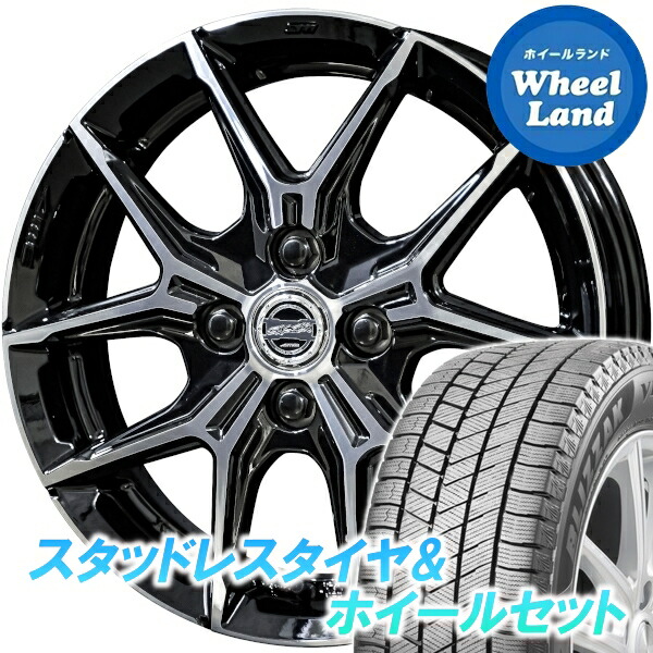 【楽天市場】【25日(土)お得なクーポン!!】【タイヤ交換対象】スズキ スペーシアカスタム MK32S系 KYOHO スマック+EK M1 グロスBK/PO ブリヂストン ブリザック VRX3 ...
