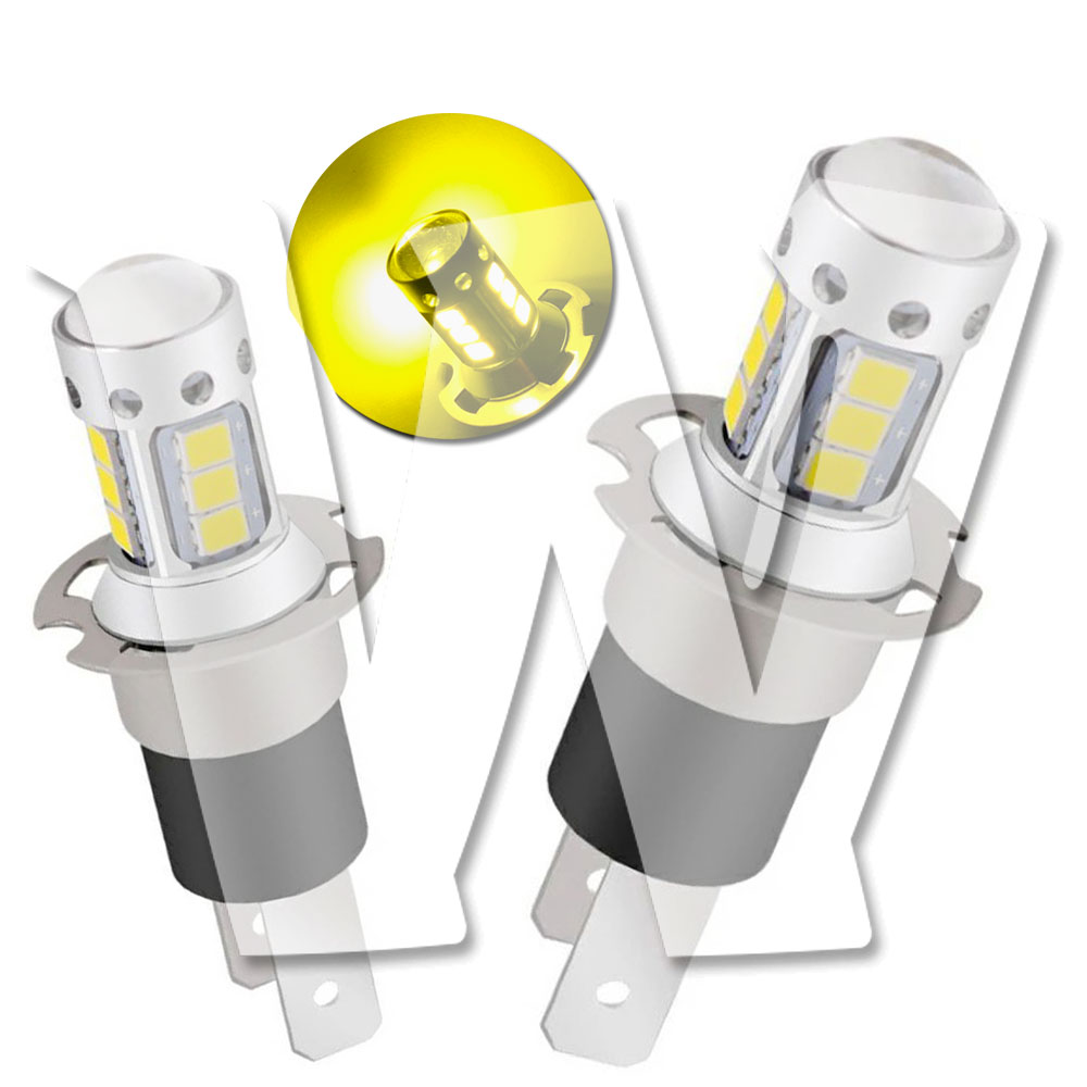 【楽天市場】42W H3 H3C H3D イエロー 3000K 五面発光 LED フォグランプ 2835SMDチップ14個搭載 ショート 高輝 ...