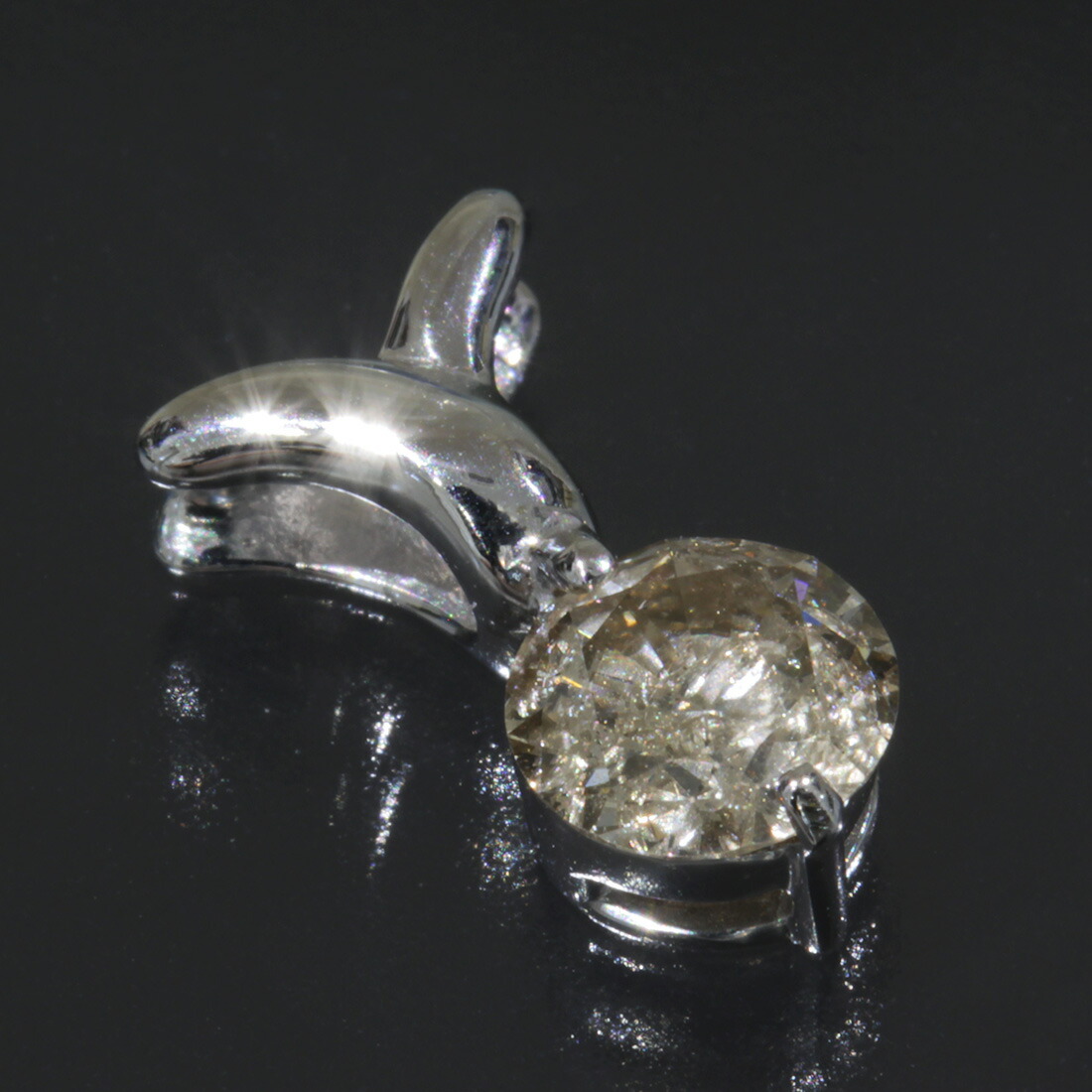 【楽天市場】ダイヤモンド 0.6ct ペンダントトップ ブラウンダイア 特価品 K18WG ホワイトゴールド 0.9g E0371┃ネックレス ...