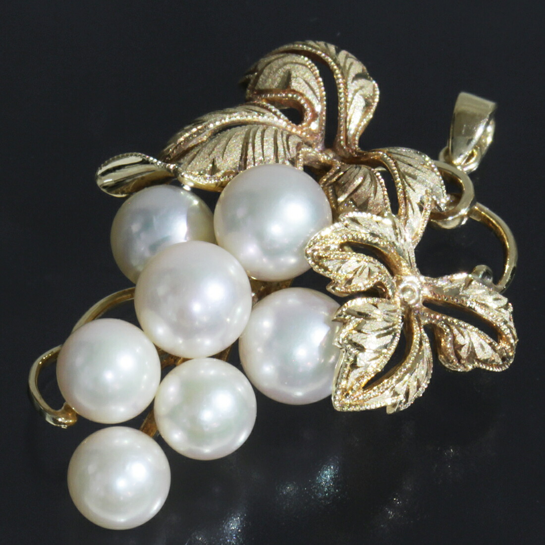 【楽天市場】ミキモト MIKIMOTO アコヤパール7玉 ペンダントトップ K14YG ブドウ E0731┃ レディース ペンダントトップ ...