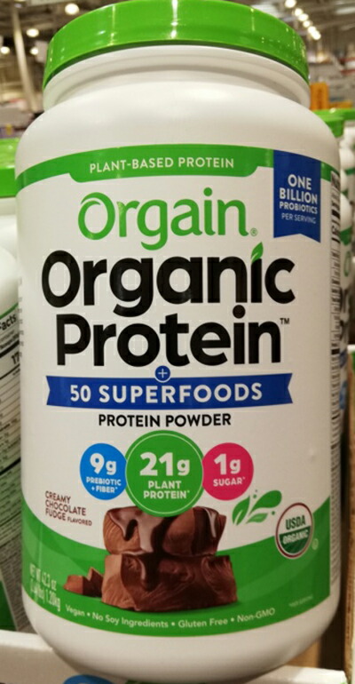 【楽天市場】即納★【COSTCO】コストコ通販【orgain】スーパーフード入りオーガニックプロテインパウダー チョコレート風味 1200g ...