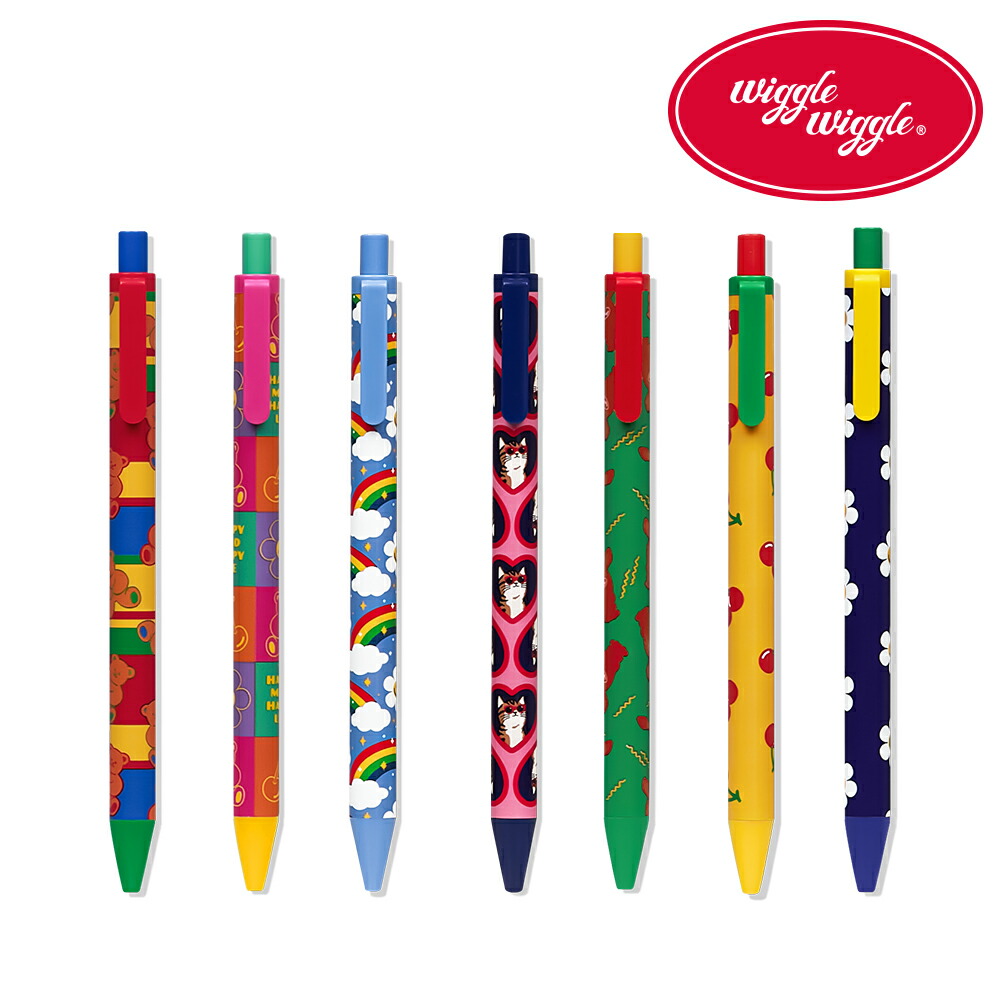 【楽天市場】【wiggle wiggle 公式】パターンボールペン キャラクター 文具 ボールペン かわいい かわいい 黒インク 0.38mm ...