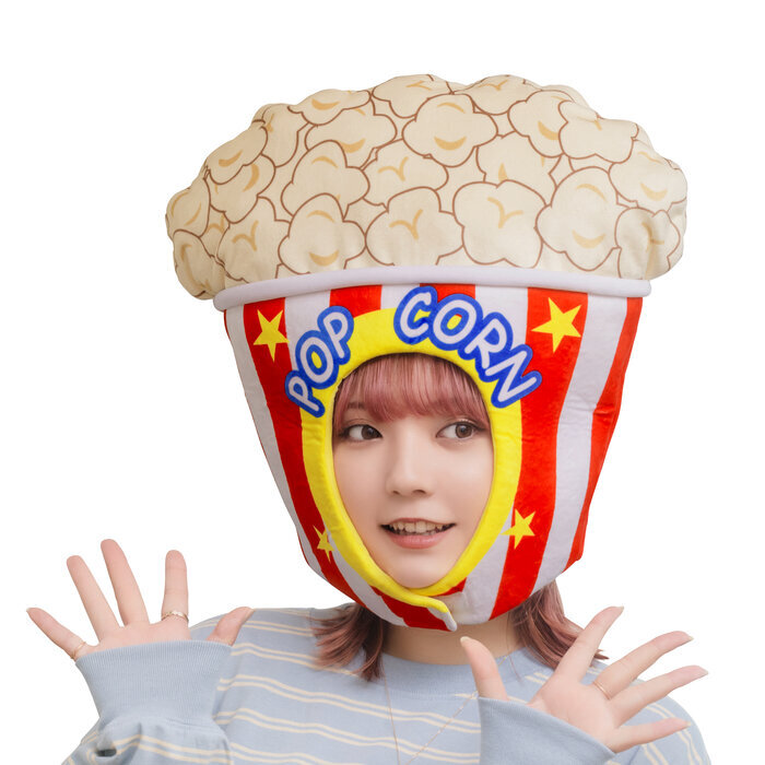 【楽天市場】仮装 かぶりもん ポップコーンかぶりもの コスプレ コスプレイベント 帽子 インスタ映え 被り物 舞台 おもしろキャップ ...