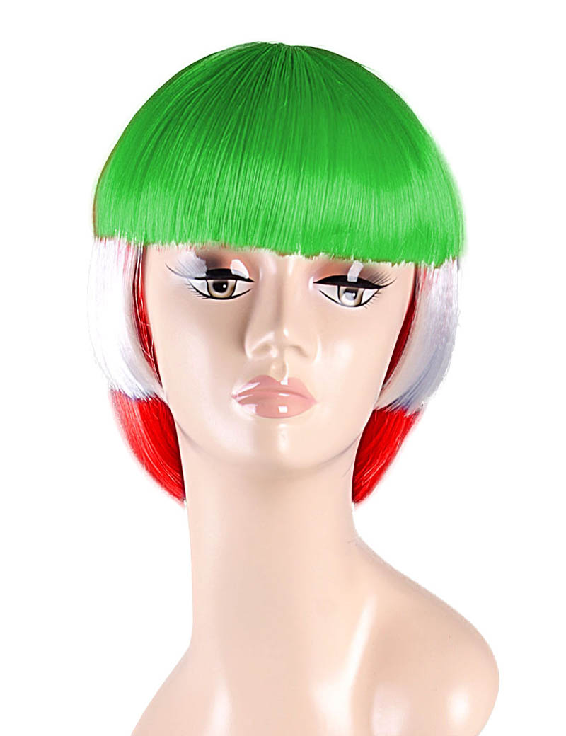 【楽天市場】【Wigs2you】ウィッグ./簡単着用/国旗柄/イラン Iran/ハーティー/ボブ/レア/Flag-002/フルウィッグ ...