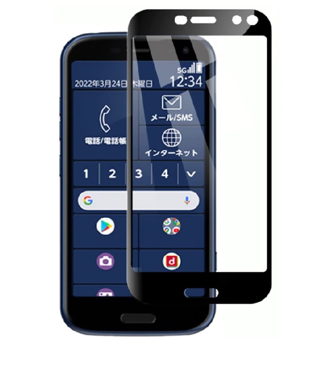 【楽天市場】らくらくスマートフォン F-52B 全面保護フィルム F-52B docomo ガラスフィルム 富士通 強化ガラス 9H f52b ...